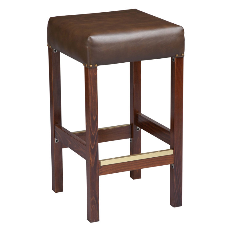 Regal Beechwood Square Backless Fully Upholstered Seat Bar And Counter Stool Wayfair Canada